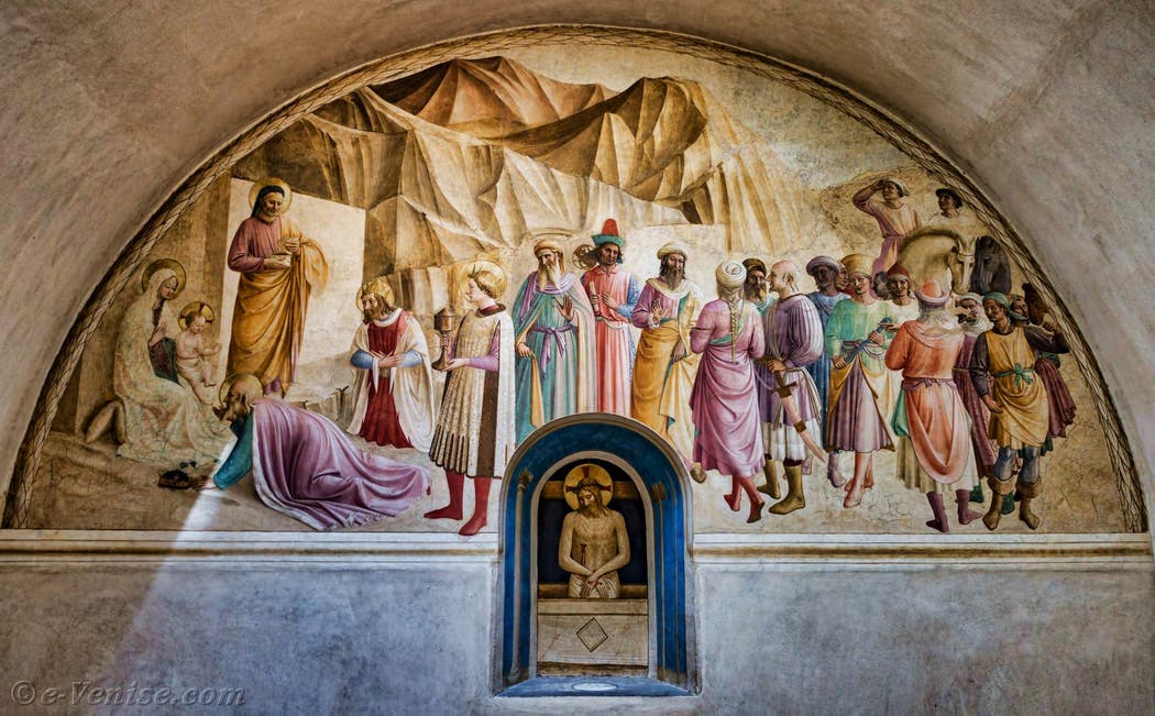 Fresques Beato Angelico et Fra Bartolomeo San Marco Florence