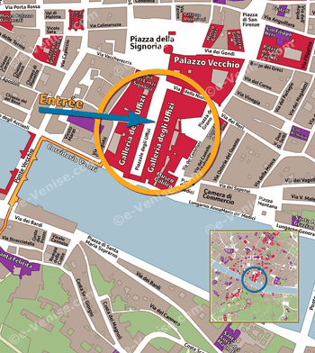 Adresse Plan Situation Galerie Offices Musée Uffizi Florence