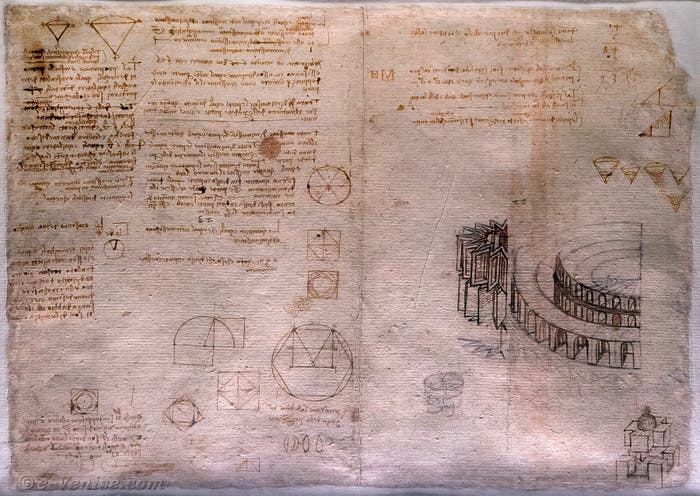 Léonard de Vinci Codex Atlanticus Ambrosiana Milan