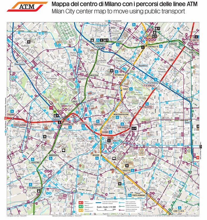 Les lignes de Bus et de Tramway à Milan en Italie