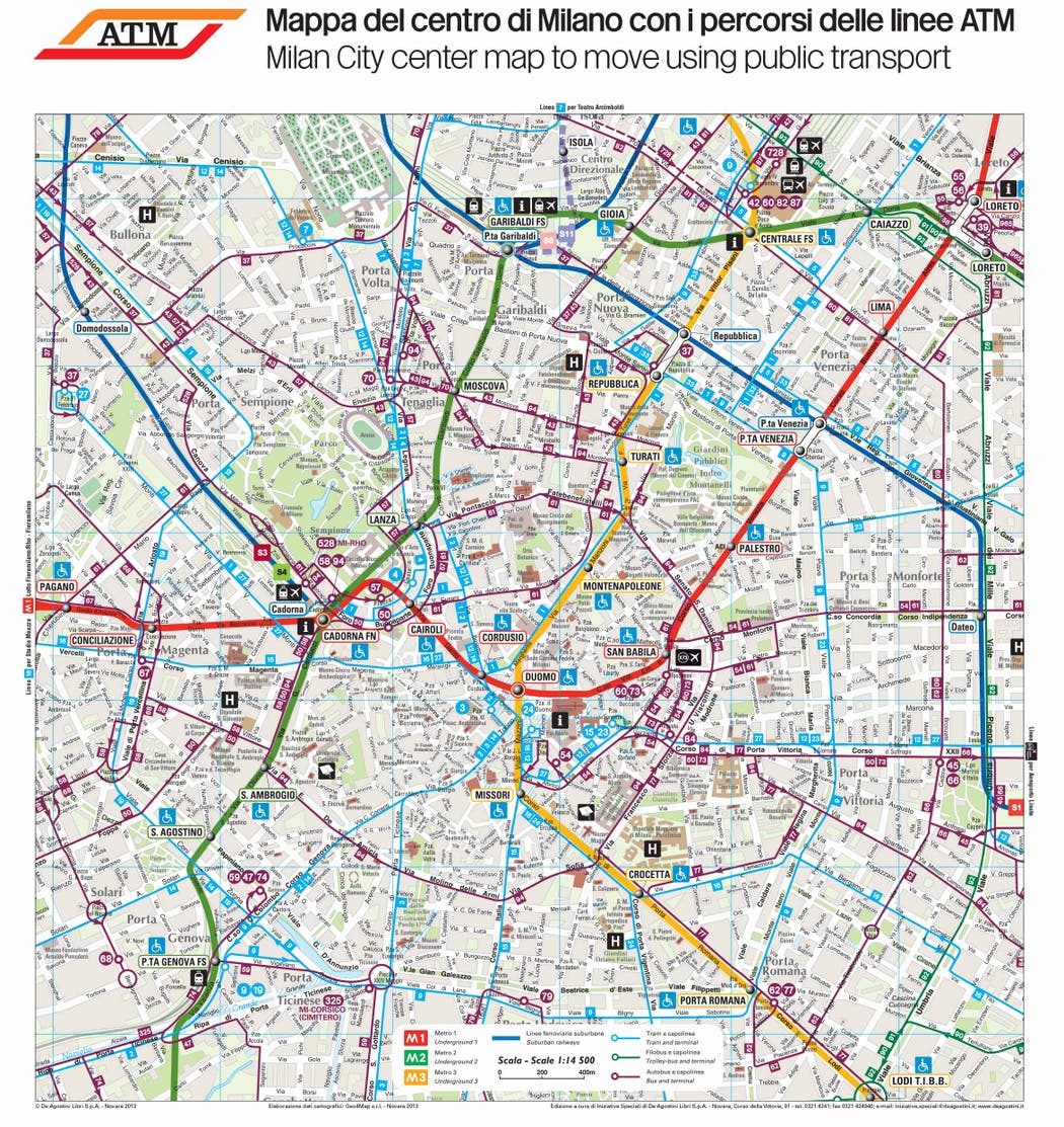 Les lignes de Bus et de Tramway à Milan en Italie