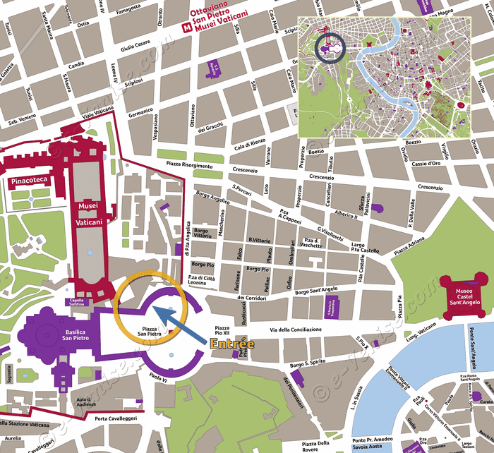 Plan Accès Adresse Basilique Saint-Pierre Vatican Rome